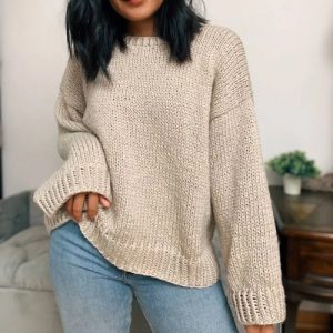 9 Oversized Sweater Free Knitting Patterns - Knit-Knit