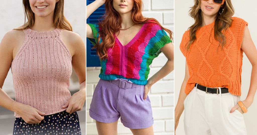 19 Knitted Ladies Tops Free Patterns - Knit-Knit