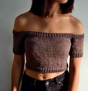 8 Off Shoulder Top Free Knitting Patterns - Knit-Knit