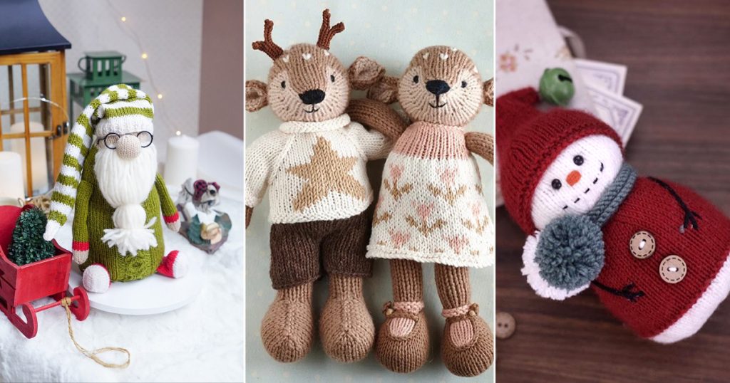 13 Knitted Christmas Toys Free Patterns - Knit-Knit
