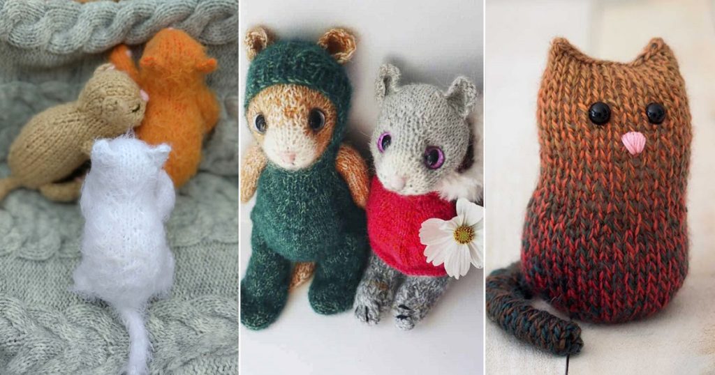 12 Knitted Kittens Free Patterns - Knit-Knit