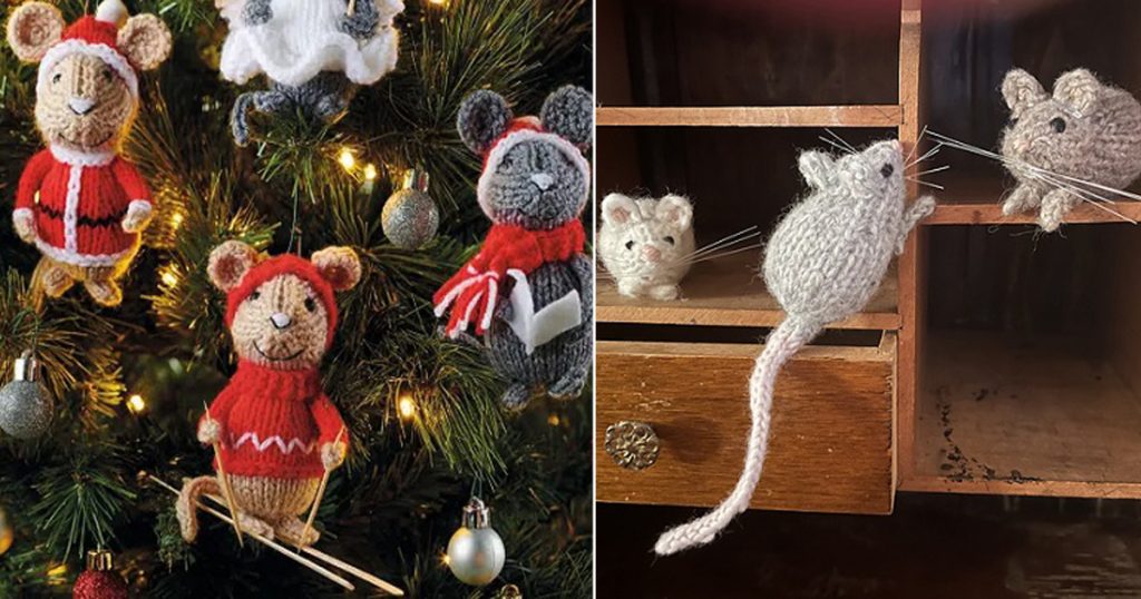 7 Knitted Mouse in a Group Free Patterns - Knit-Knit