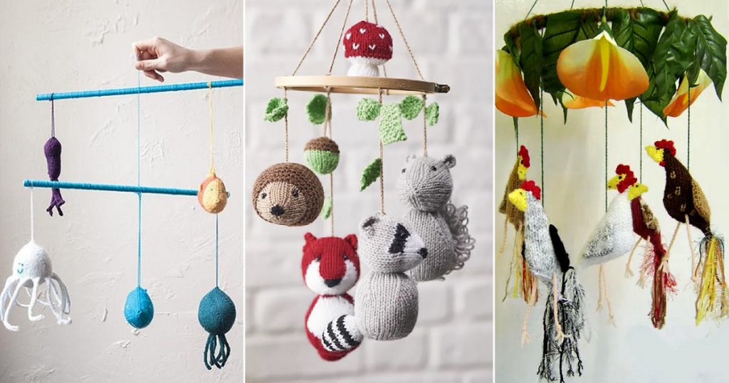 9 Knitted Animal Mobile Free Patterns - Knit-Knit
