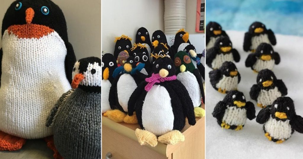 10 Knitted Group Of Penguins Free Patterns - Knit-Knit