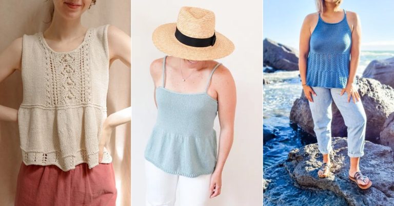 16 Tank Top Free Knitting Patterns - Knit-Knit