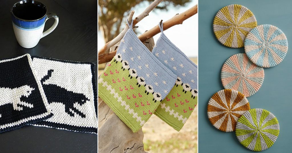 12 Knitted Pot Holder Free Patterns - Knit-Knit
