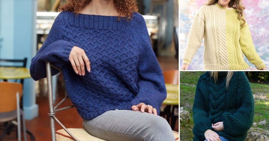 14 Free Knitted Cable Sweater Patterns - Knit-Knit