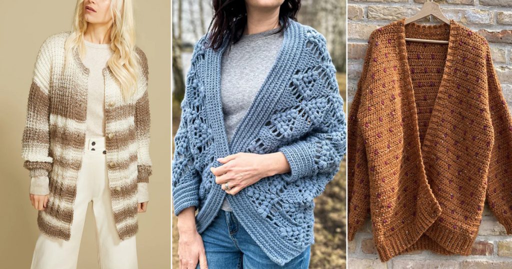 9 Knitted Chunky Free Cardigan Patterns - Knit-Knit