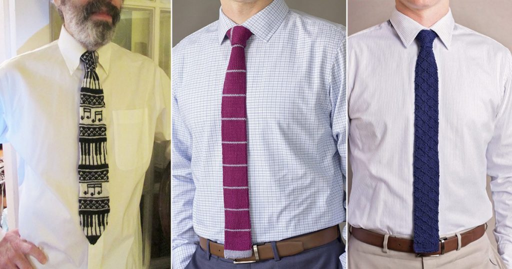 16 Knitted Tie Free Patterns - Knit-Knit