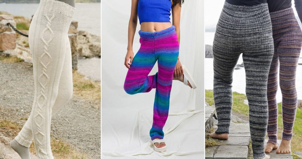 8 Knitted Yoga Pants Free Patterns - Knit-Knit