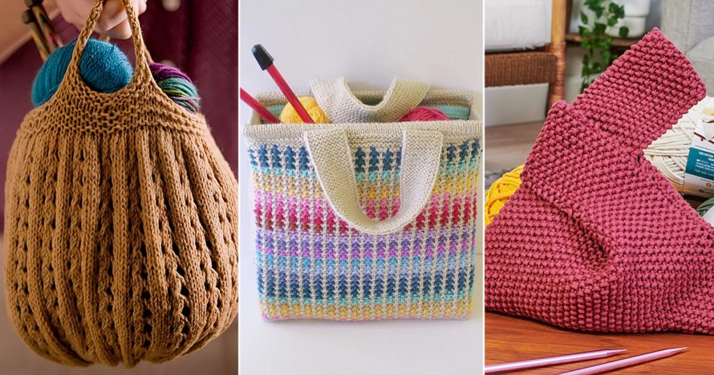 12 Knitting Project Bags Free Patterns - Knit-Knit