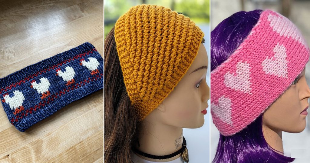 12 Knitted Ear Warmer Free Patterns - Knit-Knit