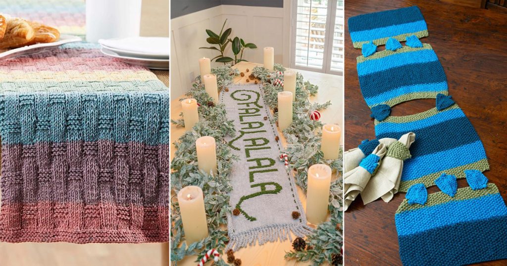 11 Knitted Table Runner Free Patterns - Knit-Knit
