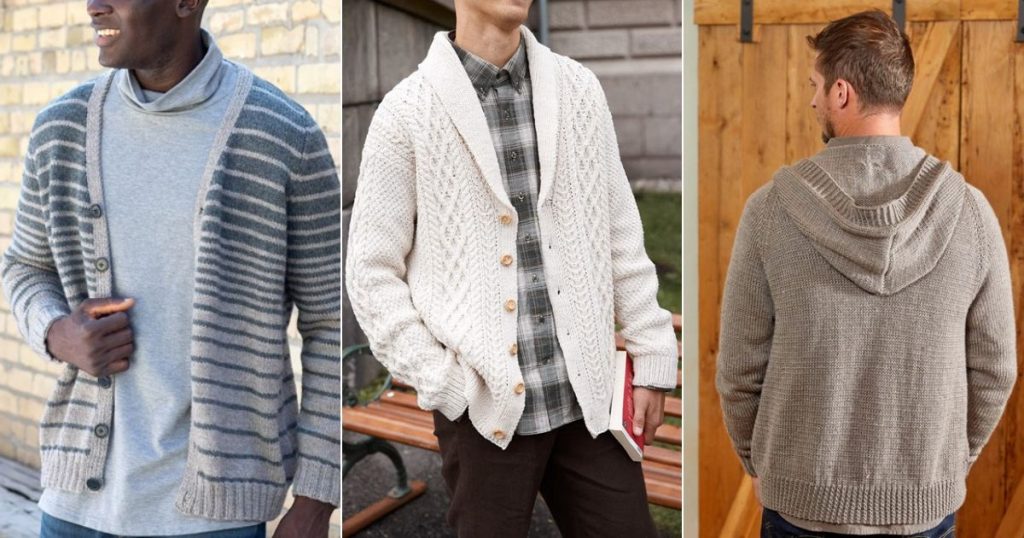 14 Knitted Cardigan for Men Free Patterns - Knit-Knit