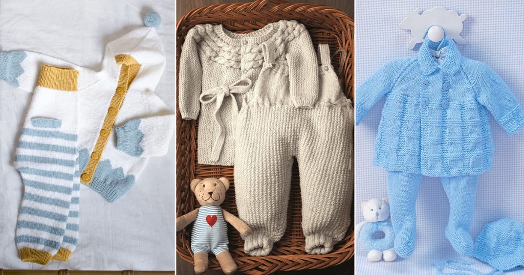 12 Knitted Baby Clothes Free Patterns - Knit-Knit