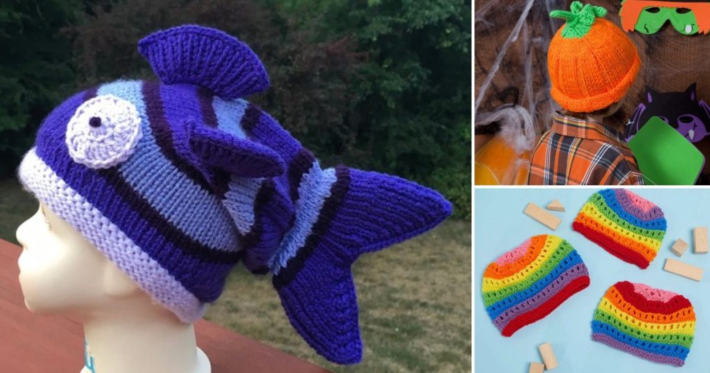 12 Knitted Hat For Kids Free Patterns - Knit-Knit