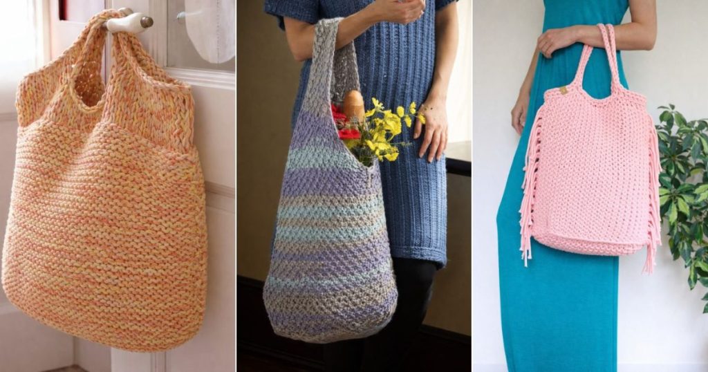 Large Tote Bag Free Knitting Patterns - Knit-Knit
