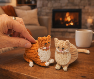 14 Knitted Mini Cats Free Patterns - Knit-Knit