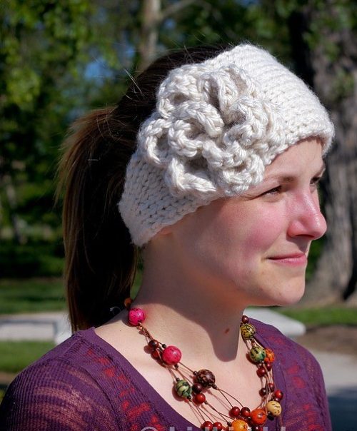 Flower Headband Free Knitting Patterns - Knit-Knit
